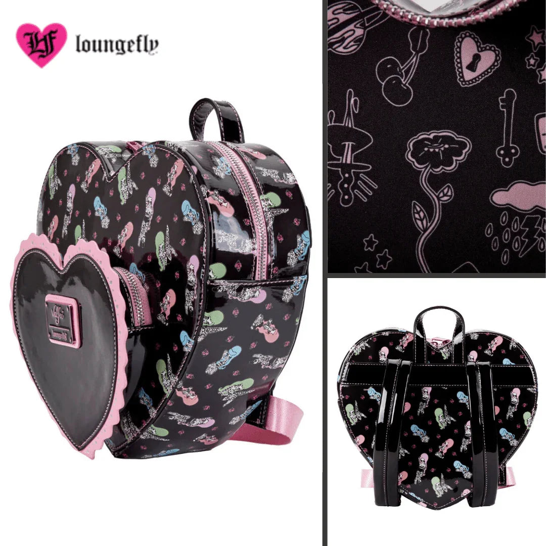 Loungefly Valfre Lucy Tattoo Heart Mini Backpack