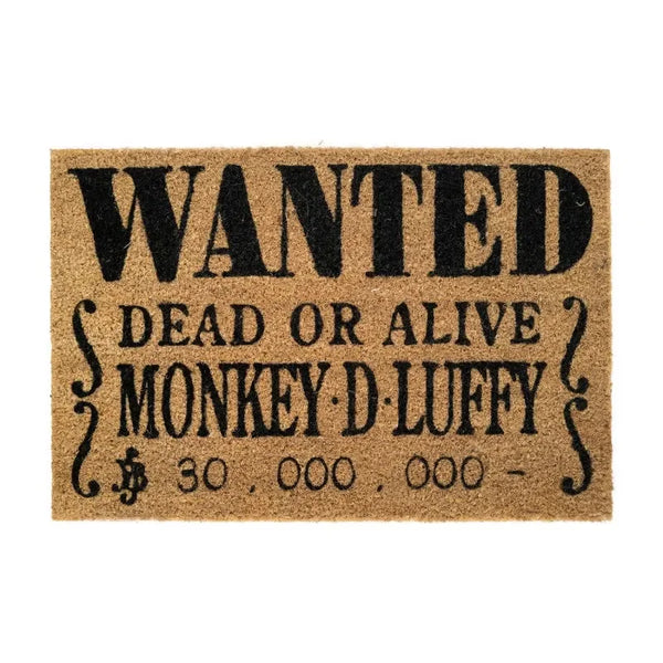 One Piece Wanted Monkey D. Luffy Doormat