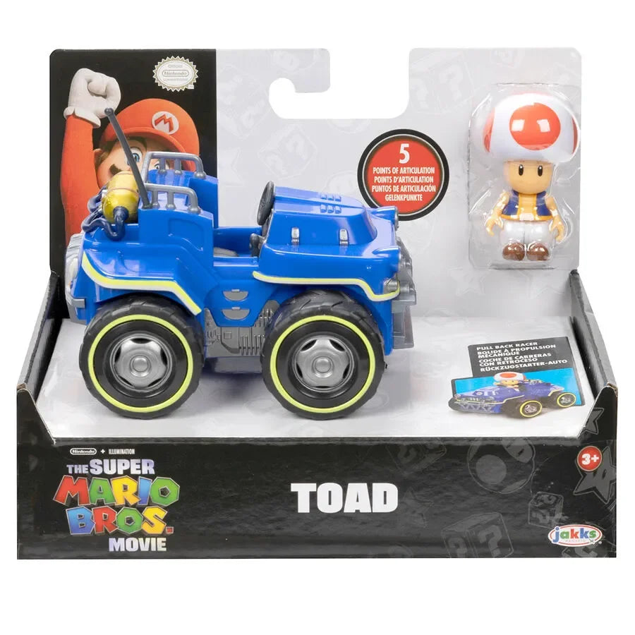 Super Mario Bros. The Movie Toad Pull Back kart Racer